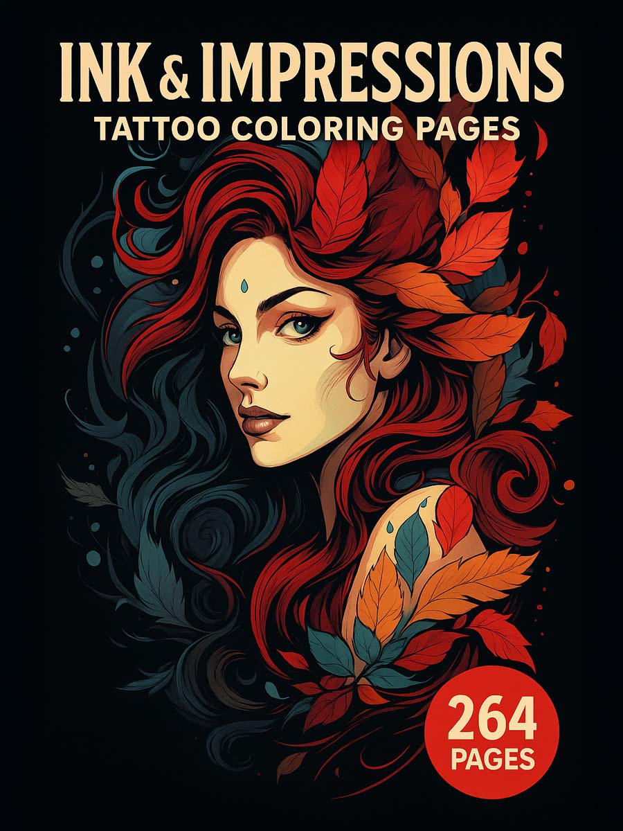 Ink & Impressions – 264 Tattoo Coloring Pages | The Best Coloring Books